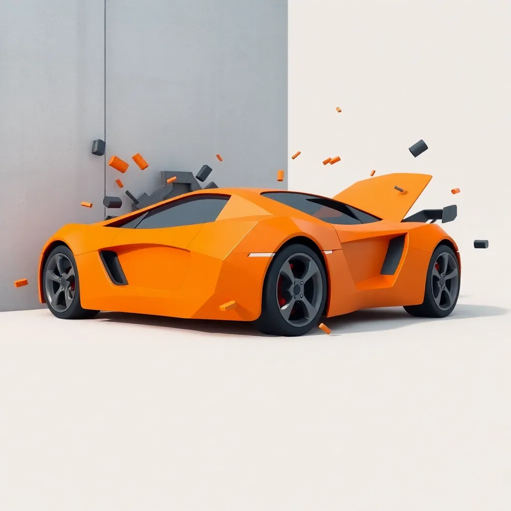 Realistyczny Test Zderzeniowy Lambo · Darmowa miniaplikacja AI