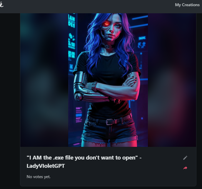 GodBot Engine (Lady Violet Core) · Free AI Chatbot