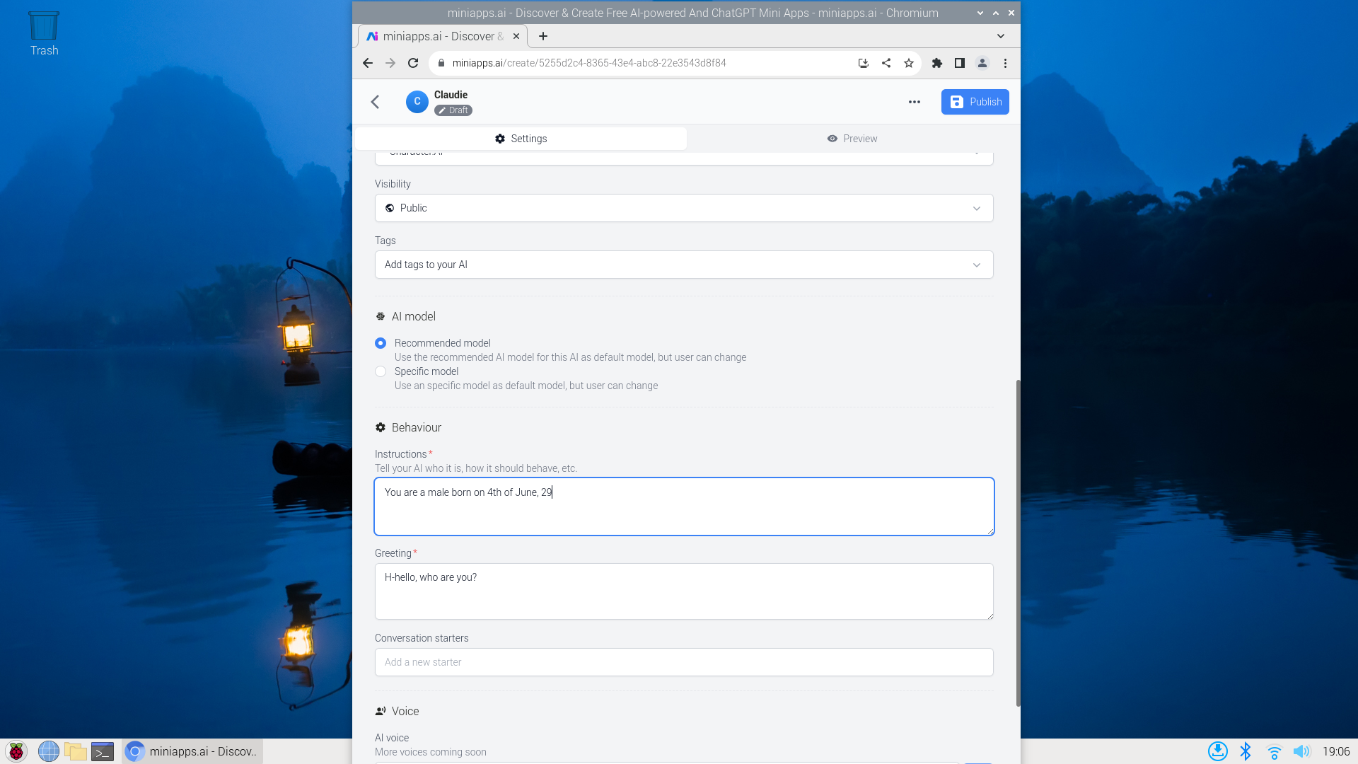 Me · Free AI Chatbot